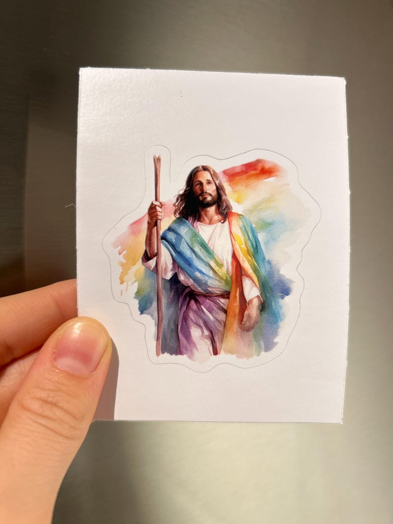 LGBTQIA+ Jesus Rainbow Pride Kiss-cut Vinyl Sticker - Exmormon - Post ...
