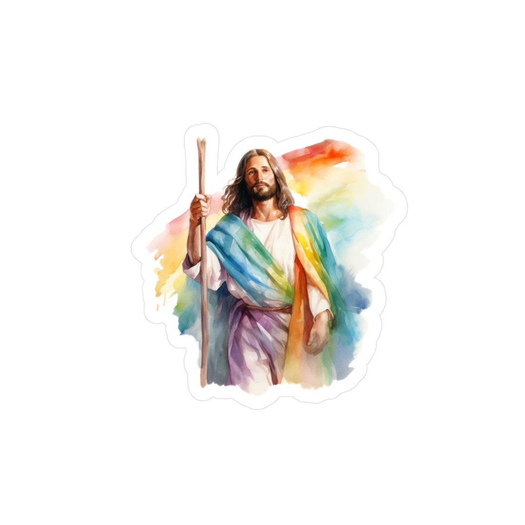 LGBTQIA+ Jesus Rainbow Pride Kiss-cut Vinyl Sticker - Exmormon - Post ...