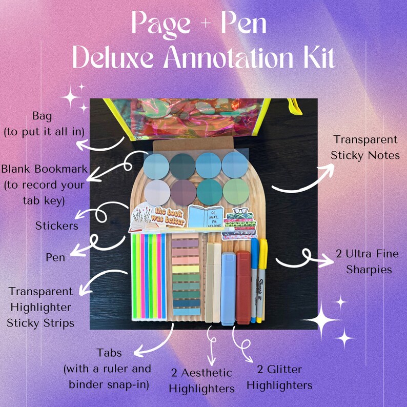 Deluxe Book Annotation Kit - Etsy
