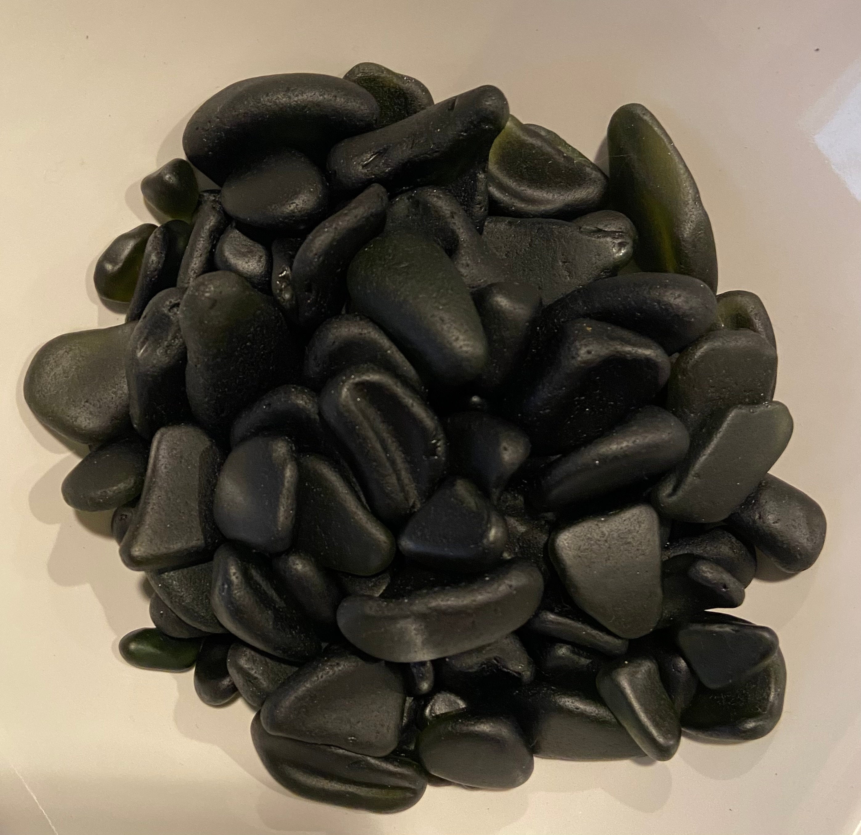 Pirate Glass Hand-picked From Curacao, Authentic black Sea Glass That ...