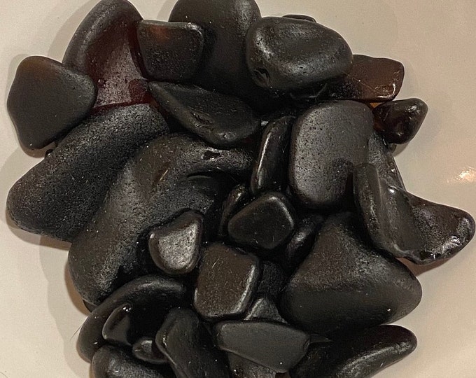 Pirate Glass Hand-picked From Curacao, Authentic black Sea Glass That ...