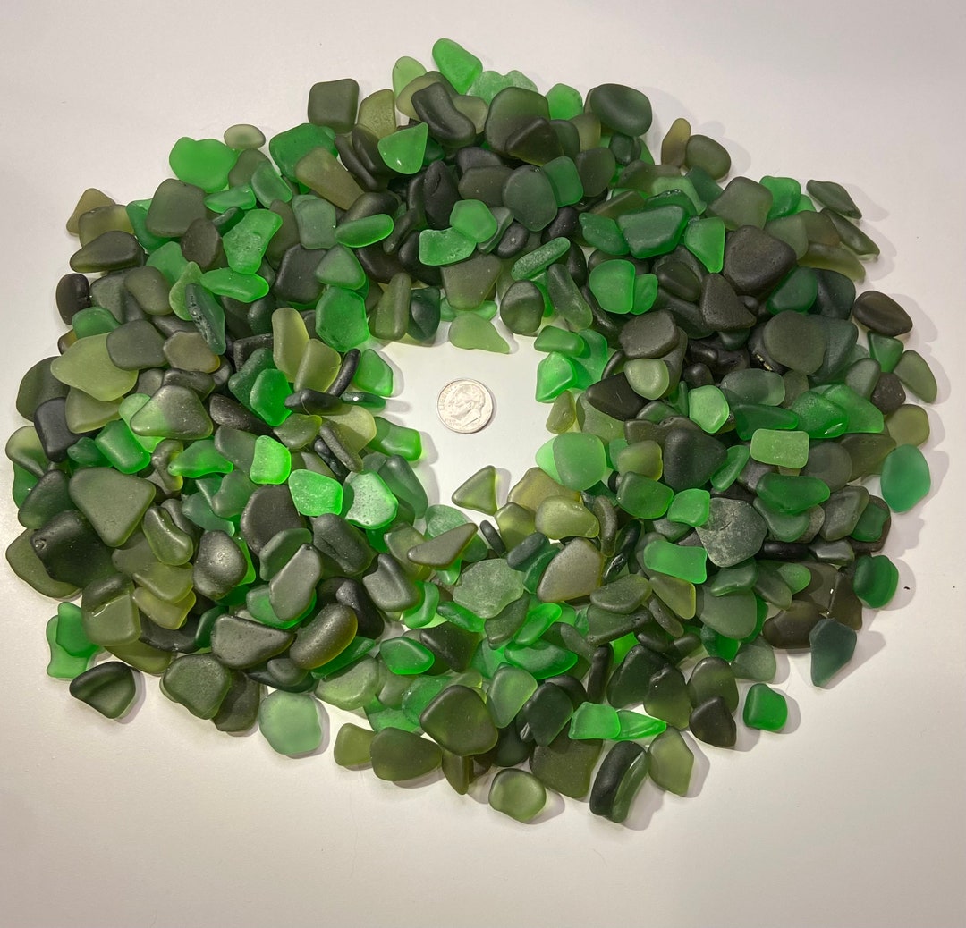 Genuine Green Sea Glass, Small, Hand-picked From Curacao, Caribbean ...