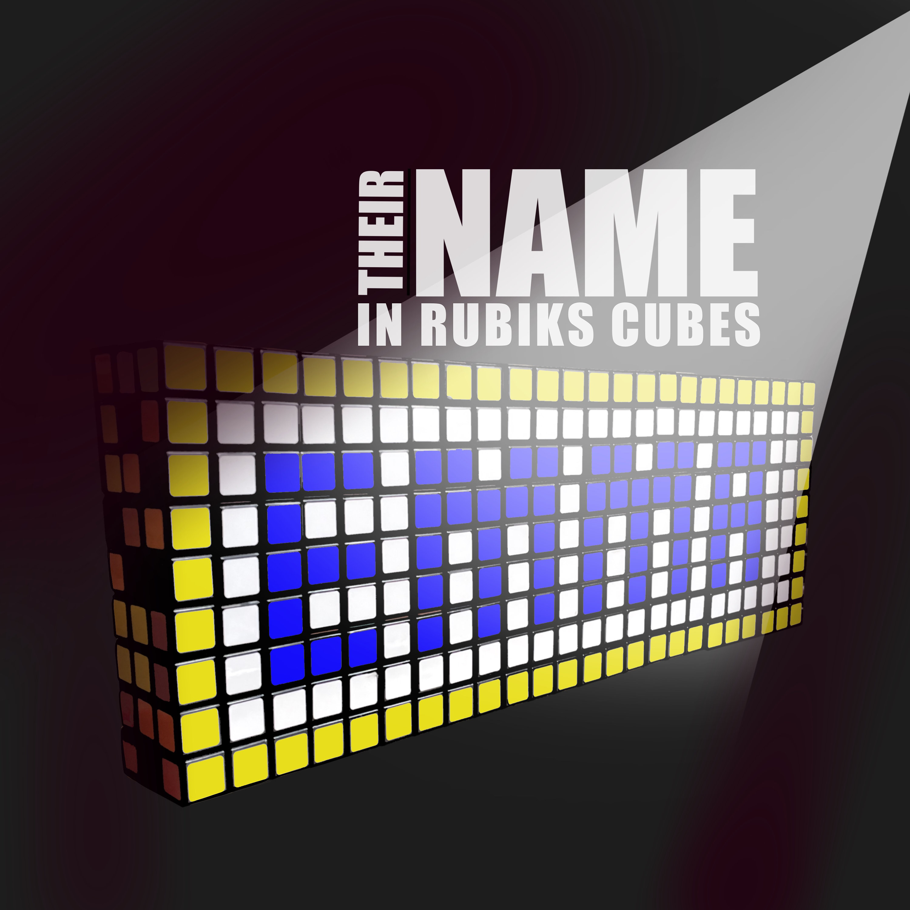 Personalized Rubiks Cube Name Mosaic Art Custom Puzzle Cube Epicubius ...