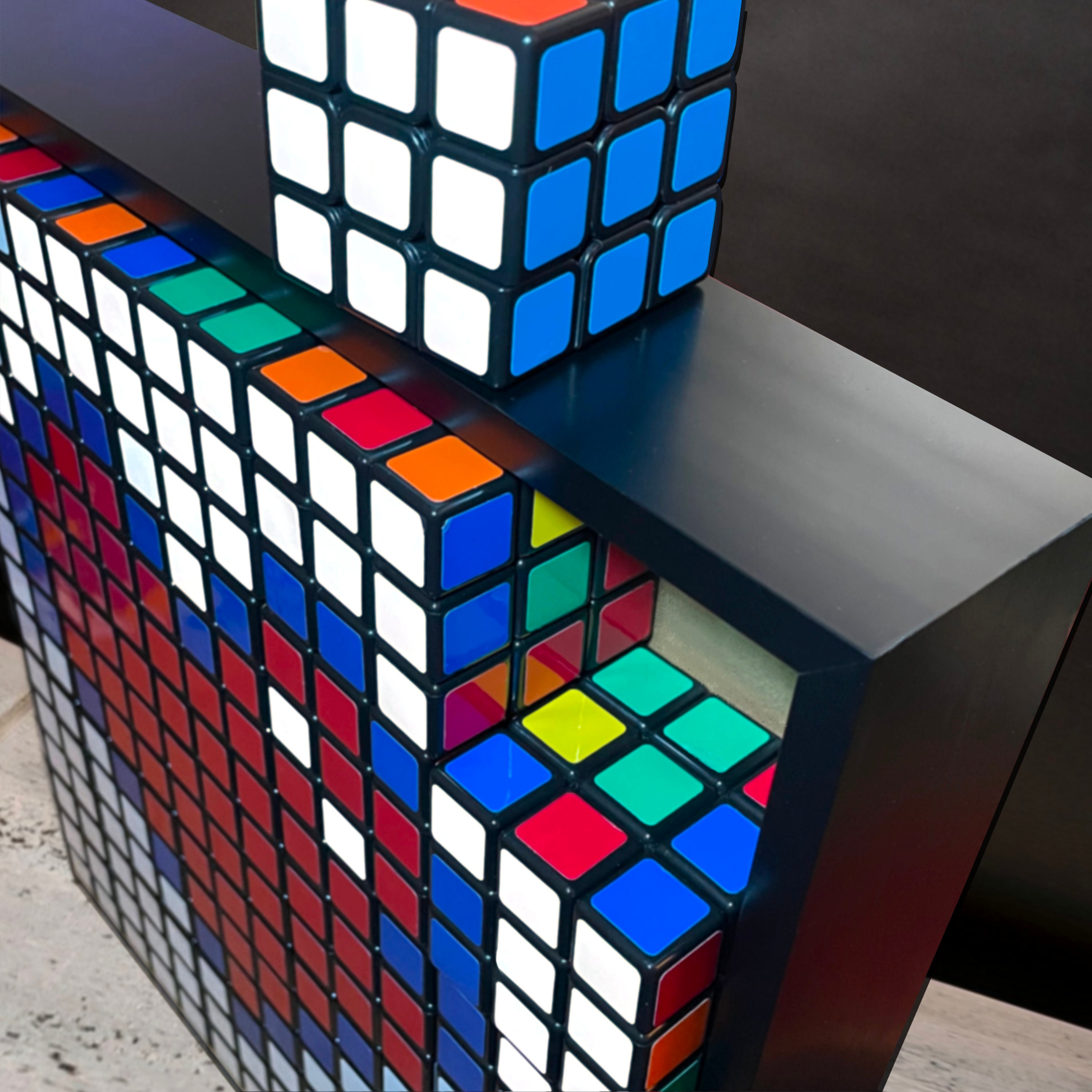 Personalized Rubiks Cube Name Mosaic Art Custom Puzzle Cube Epicubius