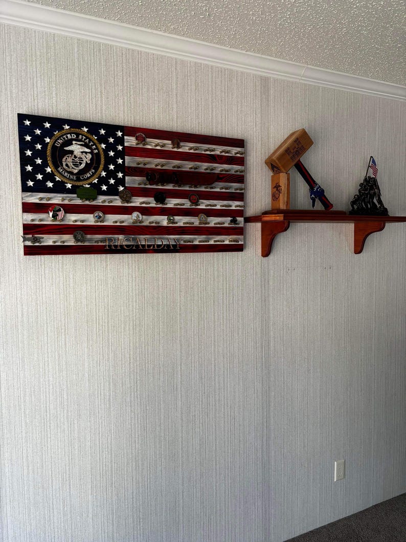 Military Coin Holder Flags With Fired Shells. - Etsy