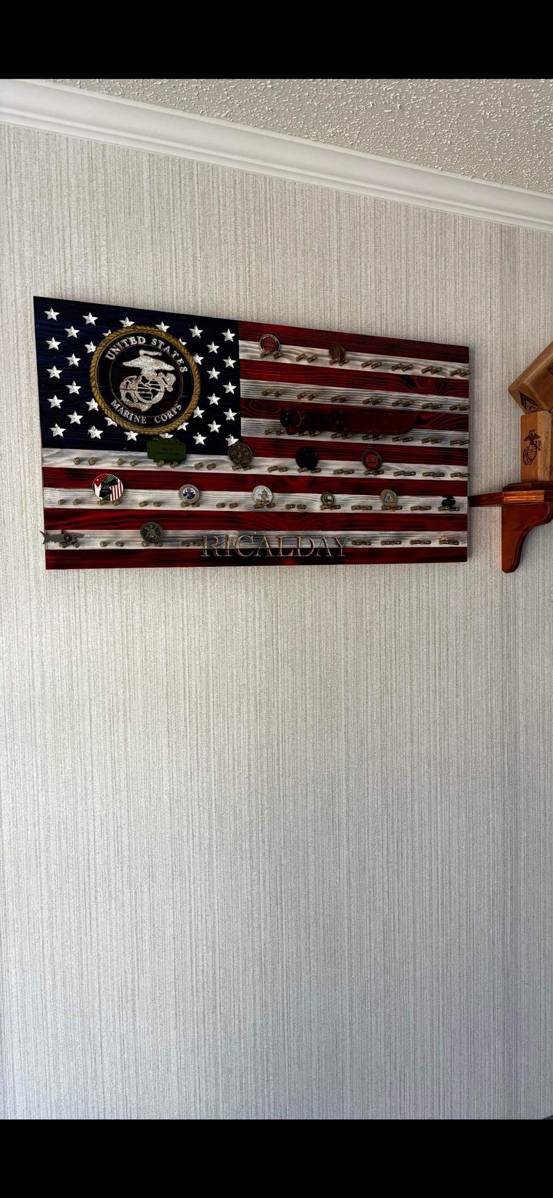 Military Coin Holder Flags With Fired Shells. - Etsy