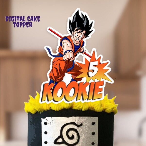 Goku Birthday Cake - Etsy