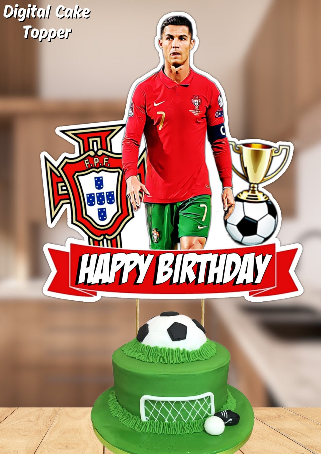 Cristanio Ronaldo Cake Topper, Ronaldo Party Cake Topper, Ronaldo ...