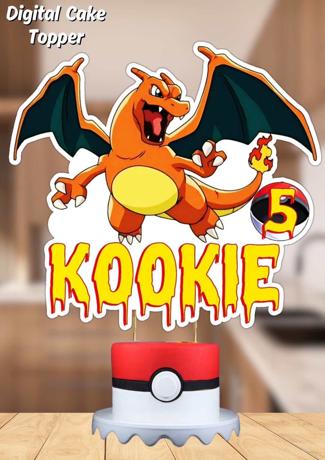 Charizard Cake Topper,pokemon Charizard Cake Topper,pokemon Cake Topper ...