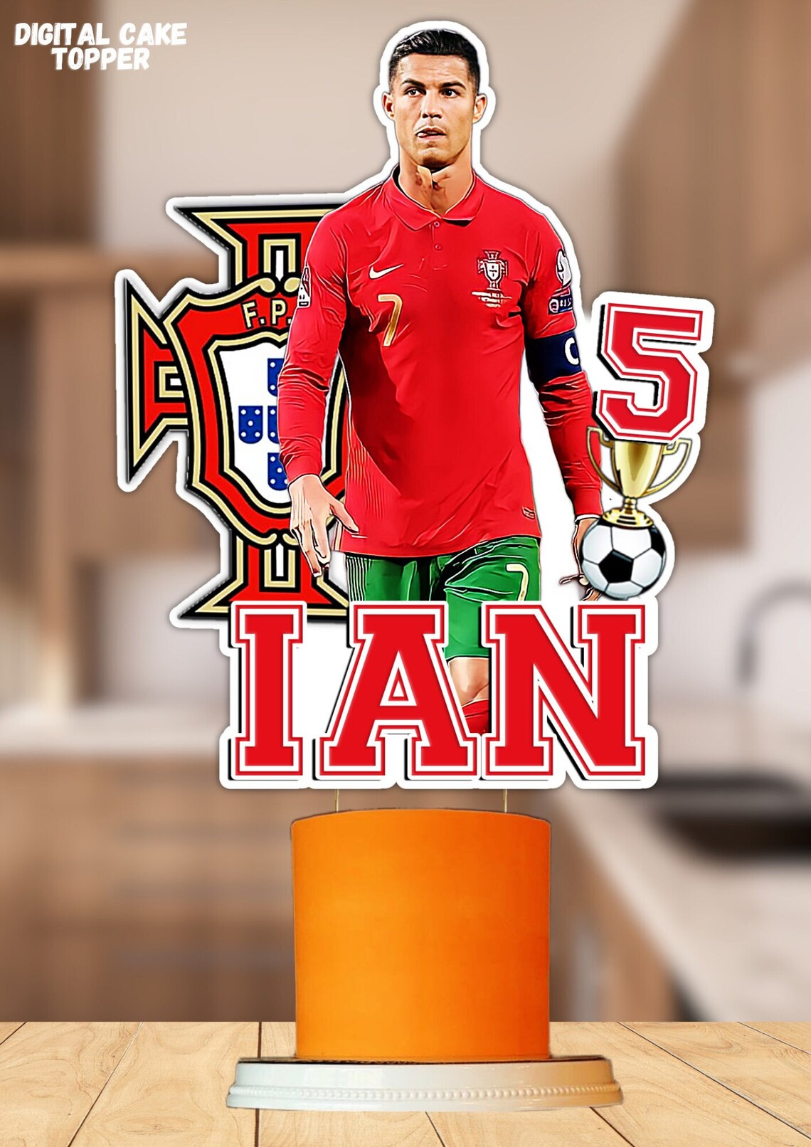 Cristanio Ronaldo Customised Cake Topper Ronaldo Cake Topper Printable ...