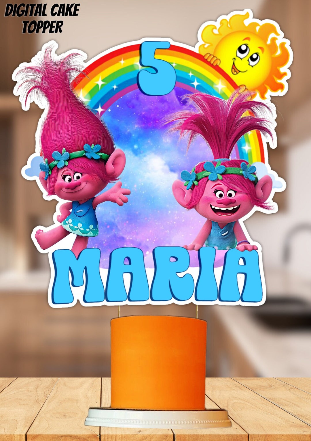 Trolls Cake Topper, Trolls Poppy Cake Topper, Trolls Band Together ...
