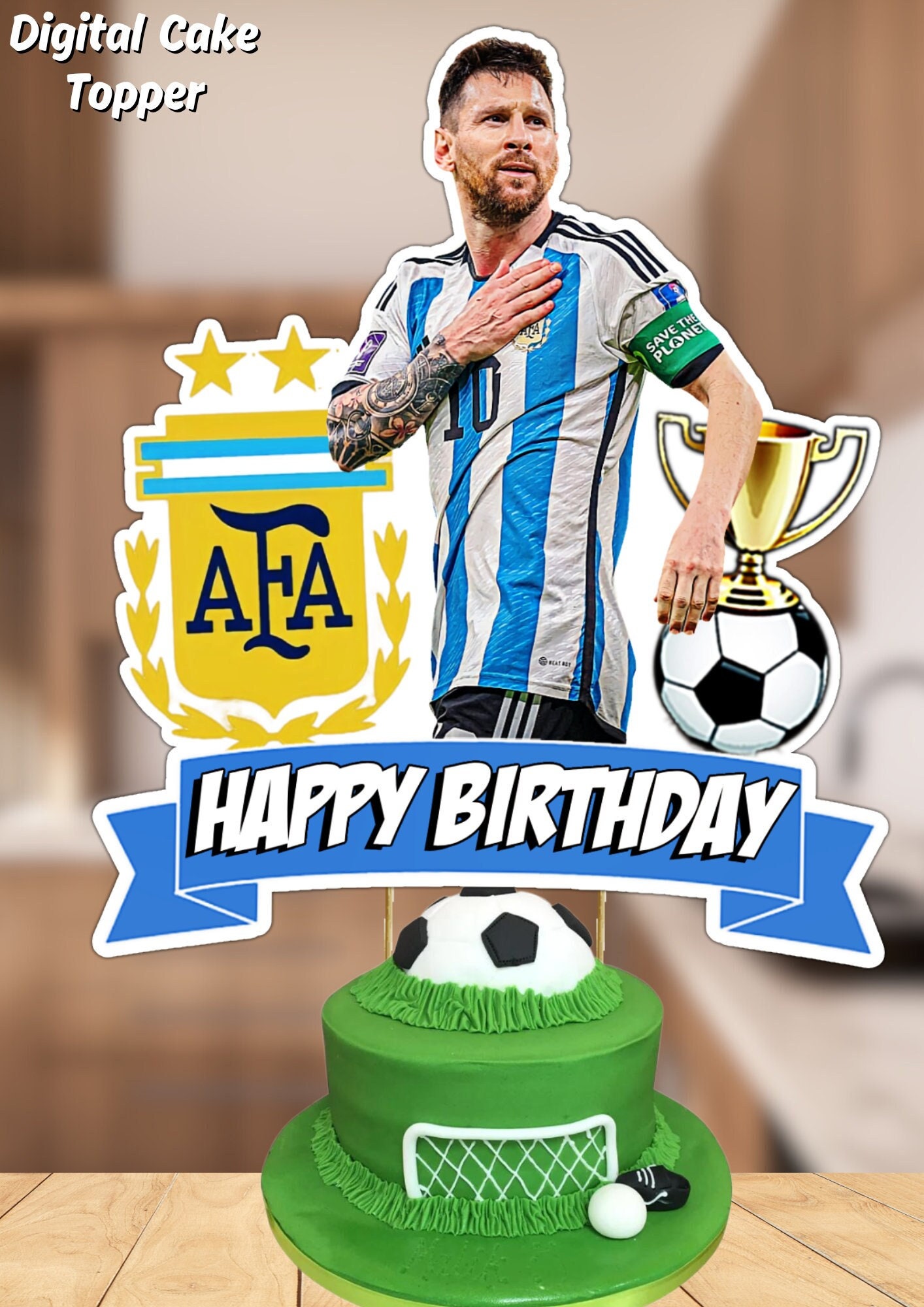 Topper de pastel de Lionel Messi, topper de pastel de fiesta de Messi ...