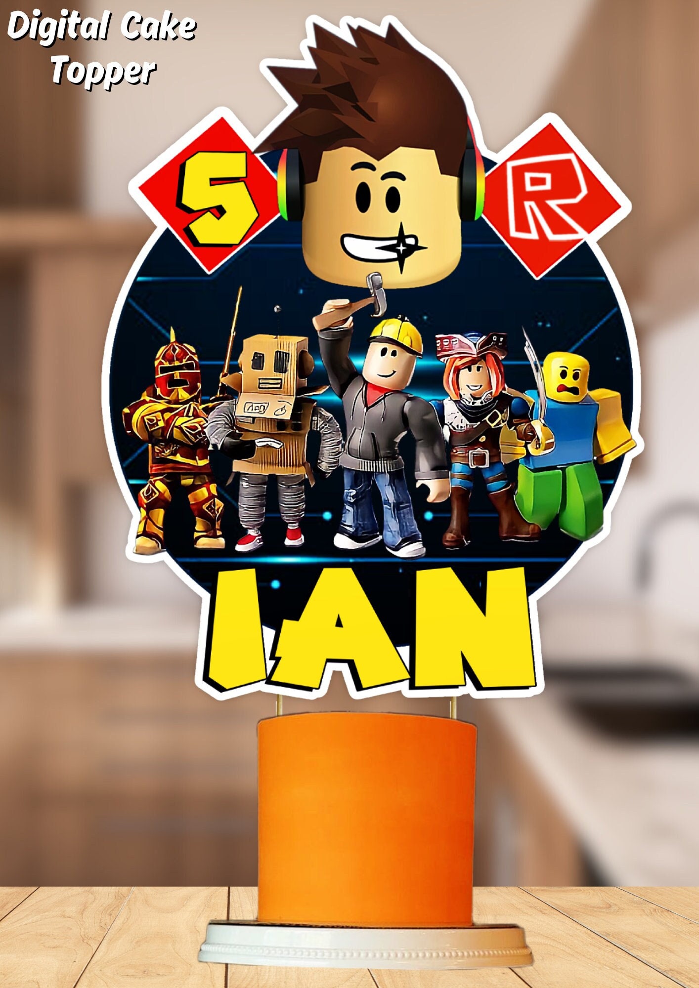 Roblox Cake Topper/ Roblox Game Printable Digital Cake Topper /roblox ...