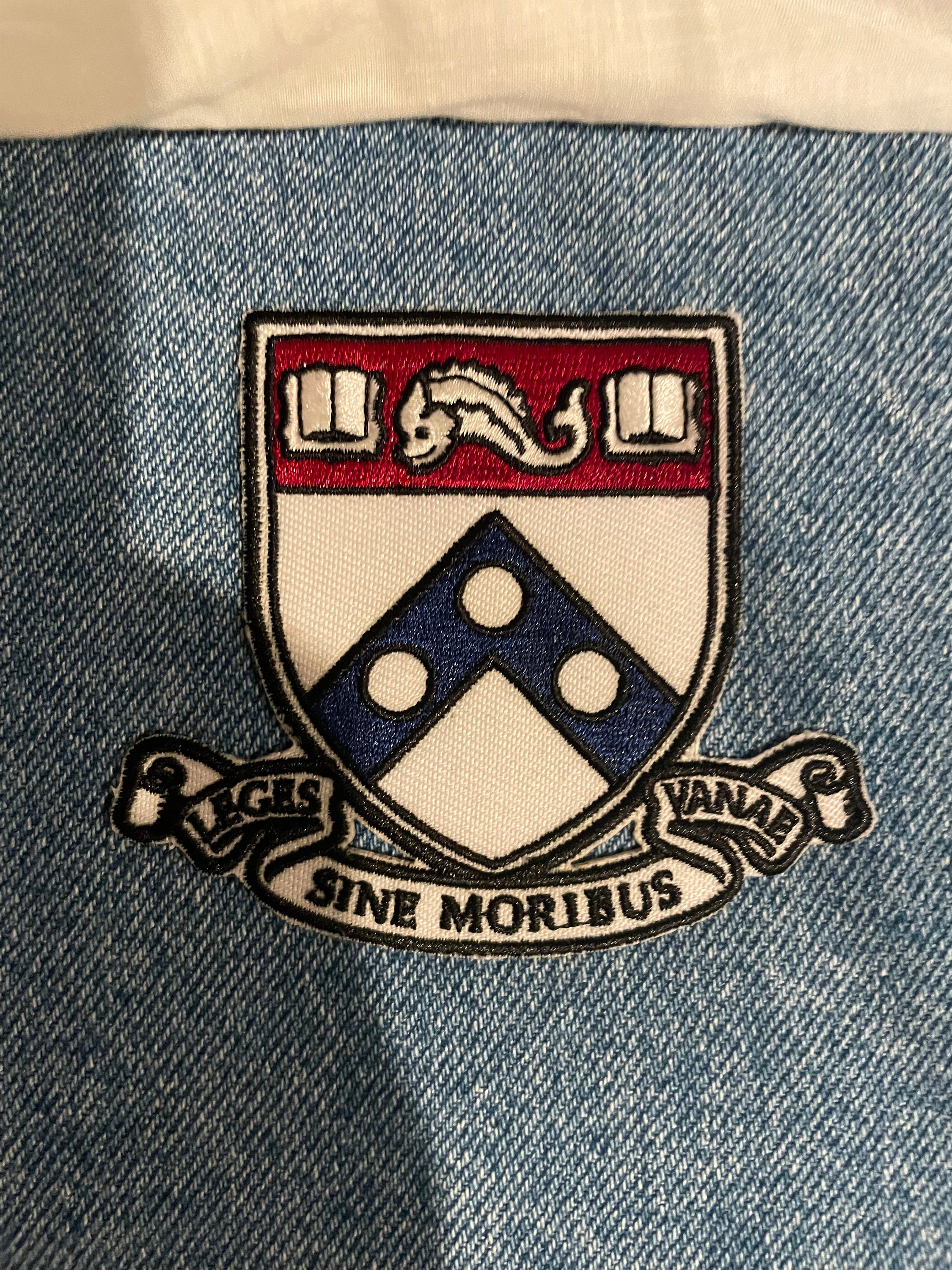 Custom Denim Jacket - Collegiate - University of Pennsylvania - Etsy