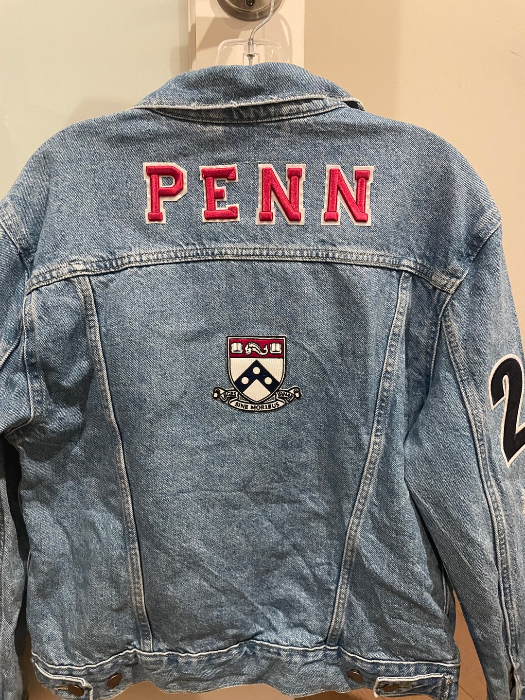 Custom Denim Jacket - Collegiate - University of Pennsylvania - Etsy