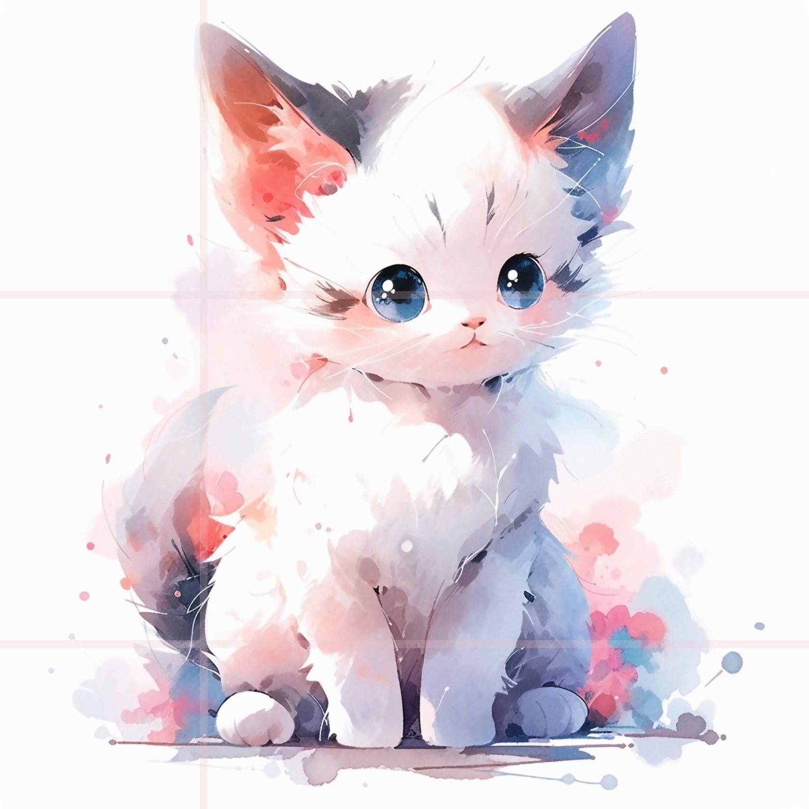 11 Watercolor Cute Cats Clipart, Personal and Commercial Use, JPG File ...