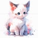11 Watercolor Cute Cats Clipart, Personal and Commercial Use, JPG File ...