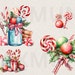 22 Christmas Clipart, Candies Clipart, Watercolor Clipart, Holiday ...