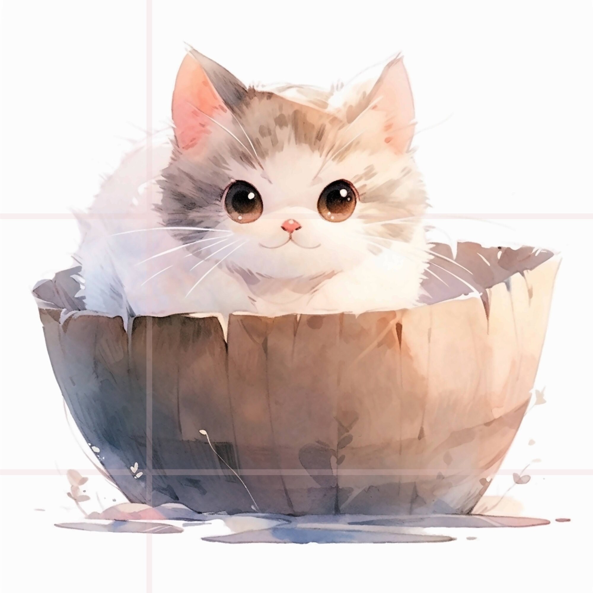 11 Watercolor Cute Cats Clipart, Personal and Commercial Use, JPG File ...