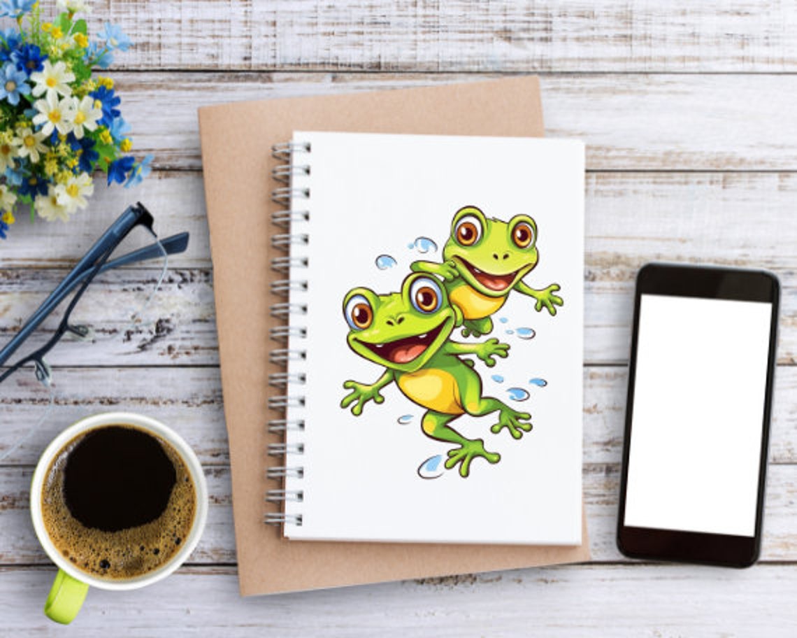 13 Frogs Clipart, Animal Clipart, Watercolor Clipart, Clipart Bundle ...