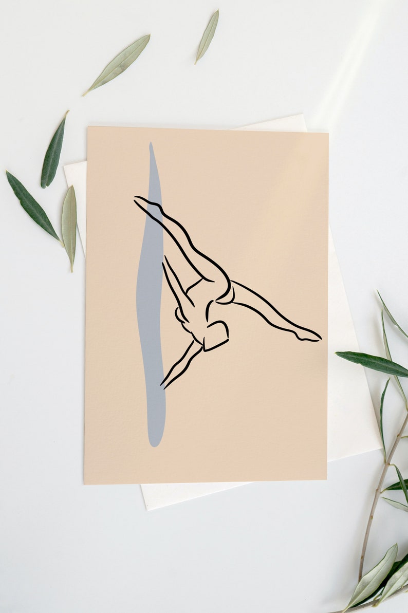Sensual Female Line Art Print: Minimalist Boho Erotic Woman (digital ...