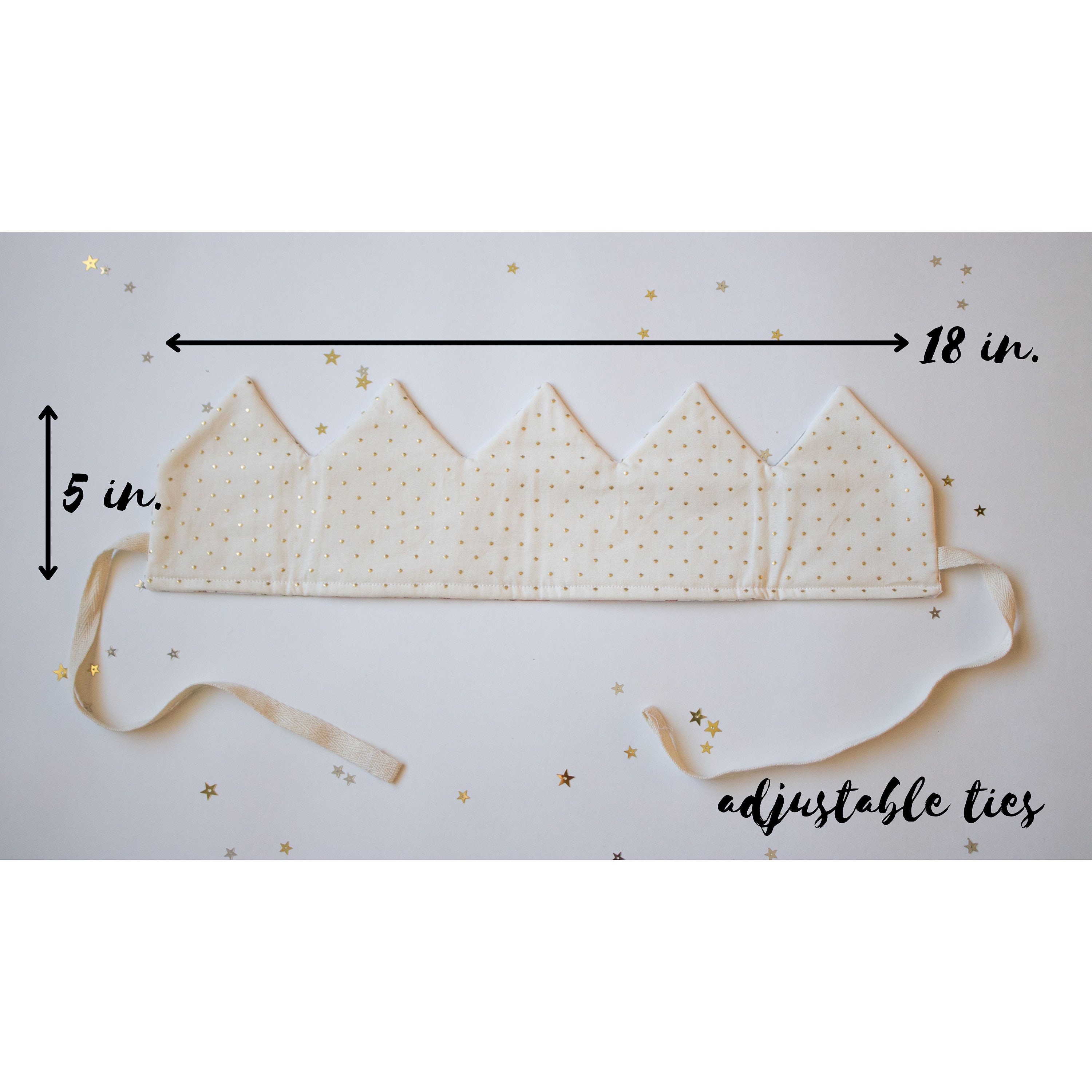 Fabric Crown, Party Hat Crowns, Cake Smash Crown, 1st Birthday Crown ...