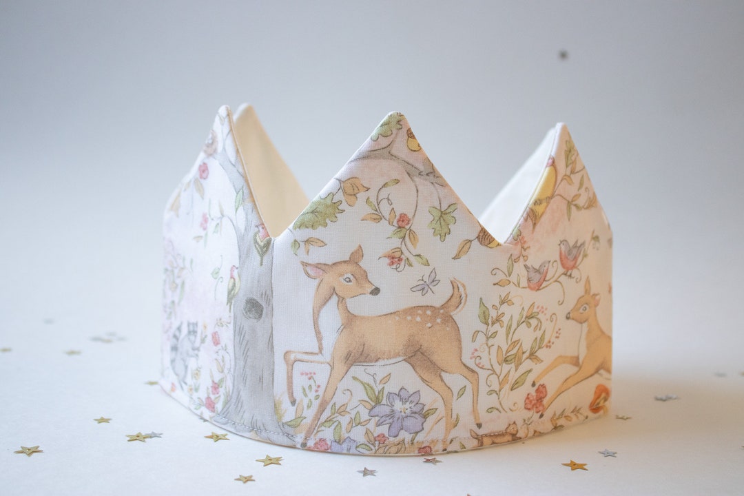 Fabric Crown, Party Hat Crowns, Cake Smash Crown, 1st Birthday Crown ...