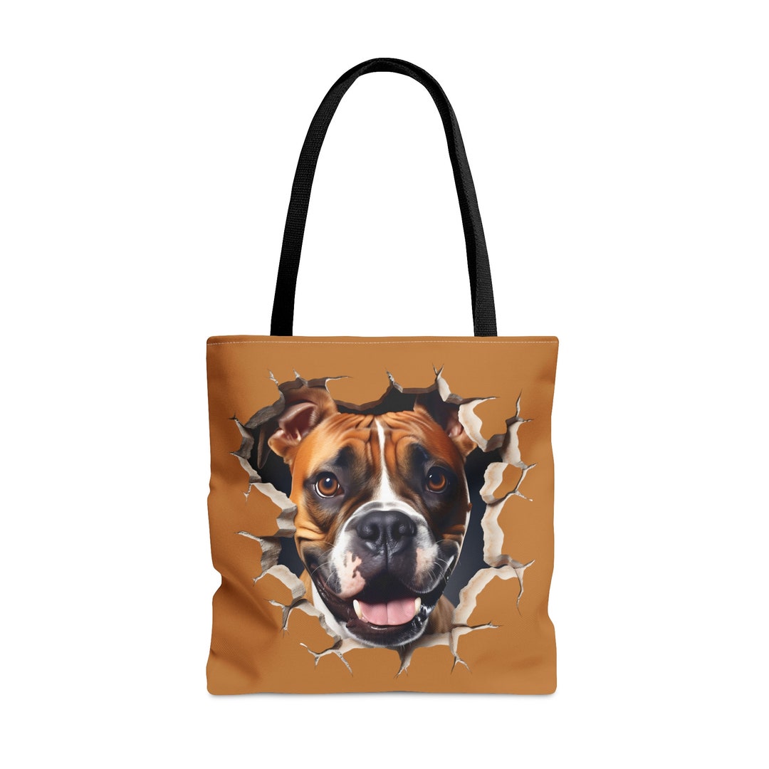 Dog Lovers 3D Brown Boxer Tote Bag - Etsy