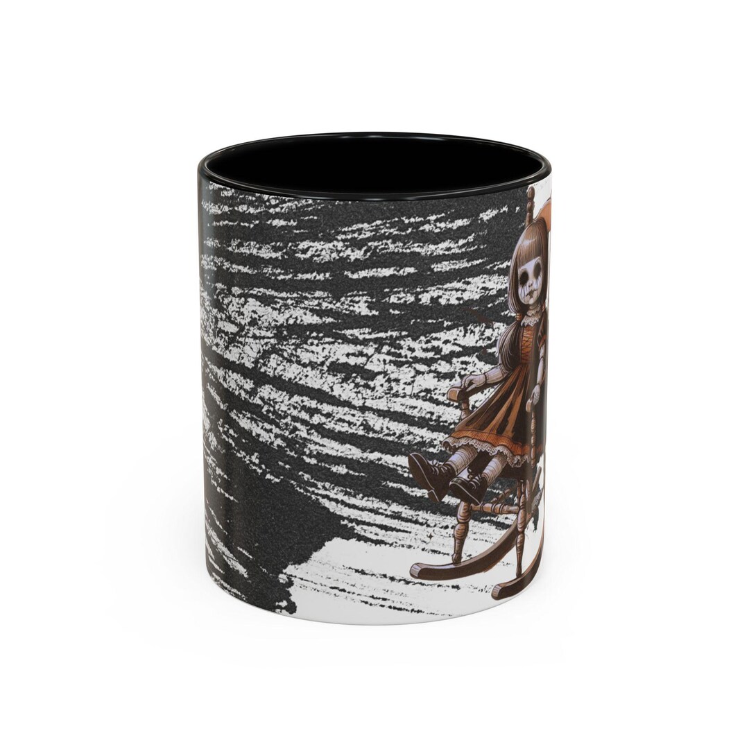 Creepy Doll Halloween Horror Mug - Spooky Accent Coffee Cup, 11 & 15oz ...
