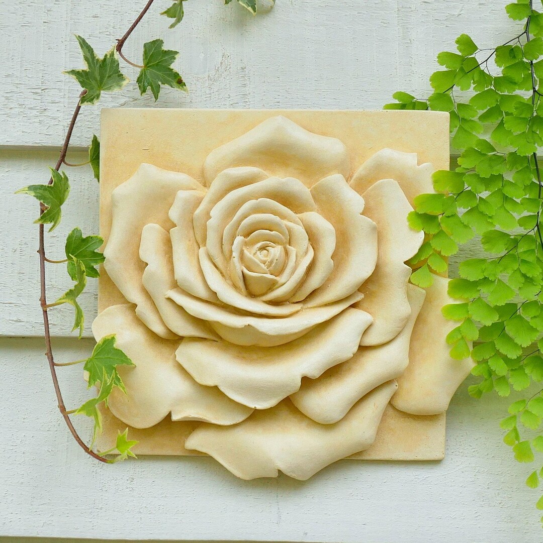 Rose Plaque | Bonded Marble - Etsy