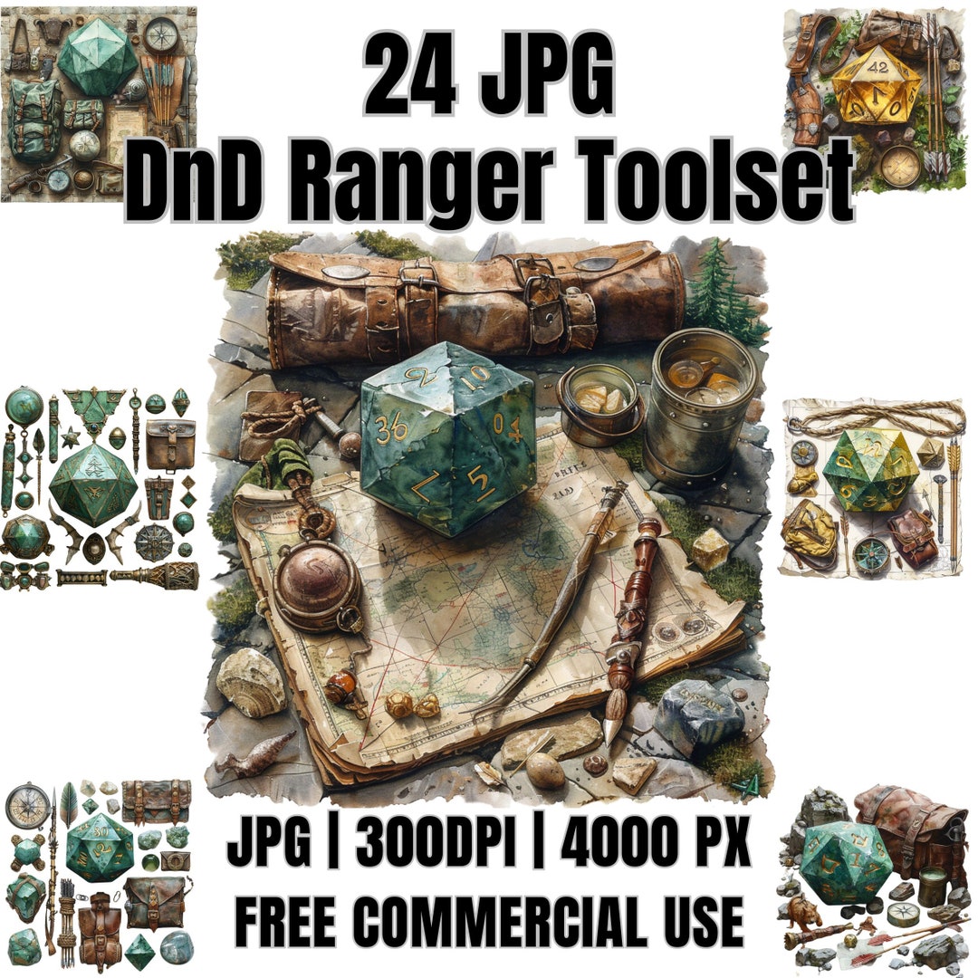 D20 Clipart, Dice Clipart, RPG Dice, Character Dice, Ranger Toolsets ...