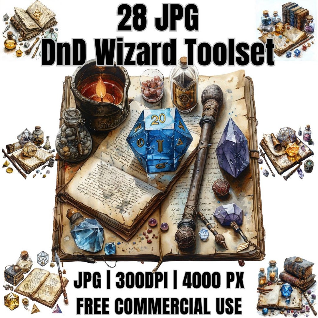 D20 Clipart, Dice Clipart, RPG Dice, Character Dice, Wizard Toolsets ...