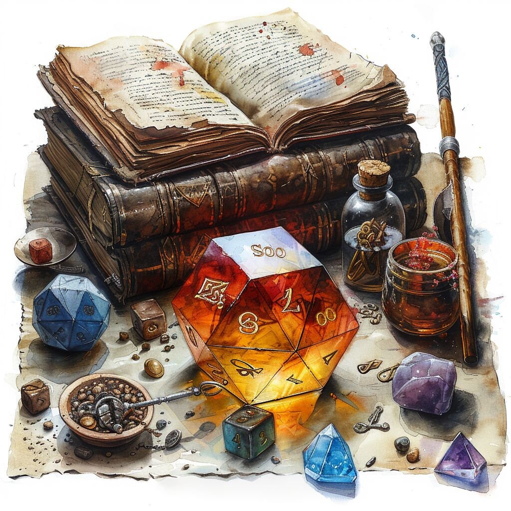 D20 Clipart, Dice Clipart, RPG Dice, Character Dice, Wizard Toolsets ...