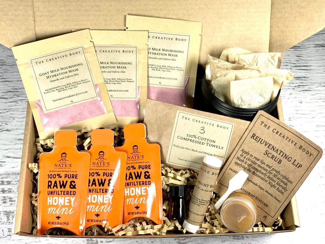 Large Lemon, Lavender, Vanilla 3 Facials, 4 Part Kit Face Masks, Lip ...