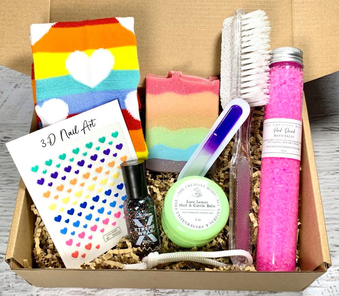 Proud Pedi Spa Kit Pedicure Kit, Gift Box, Bisexual Gift, Valentines ...