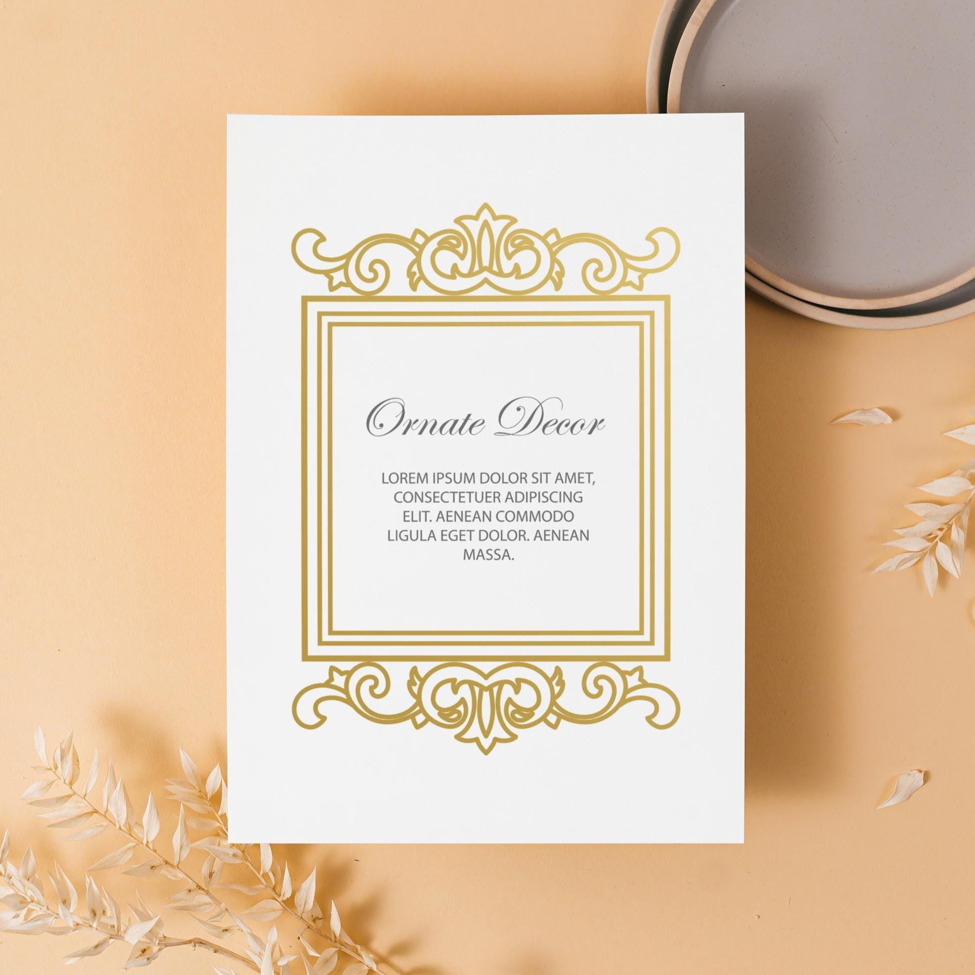 Set of Ornate Frames in Victorian Style. Clipart SVG - Etsy