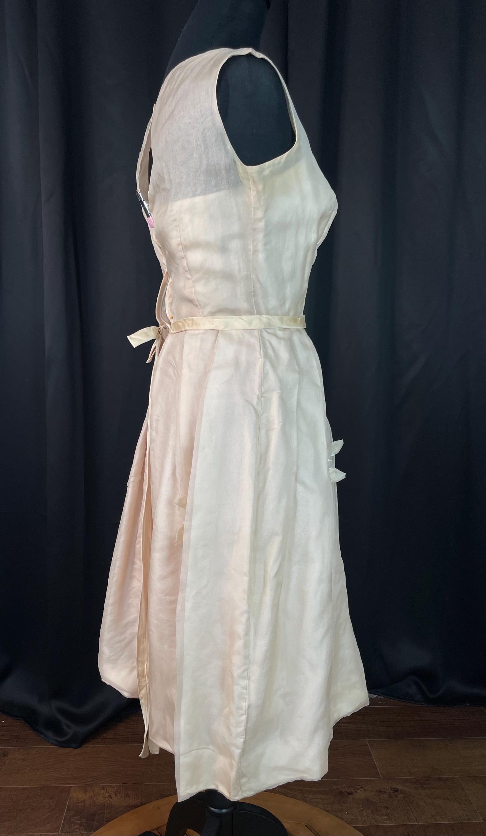 The RENEE Dress (XS): 1950s Cream Party Dress by Jane Andre - Etsy