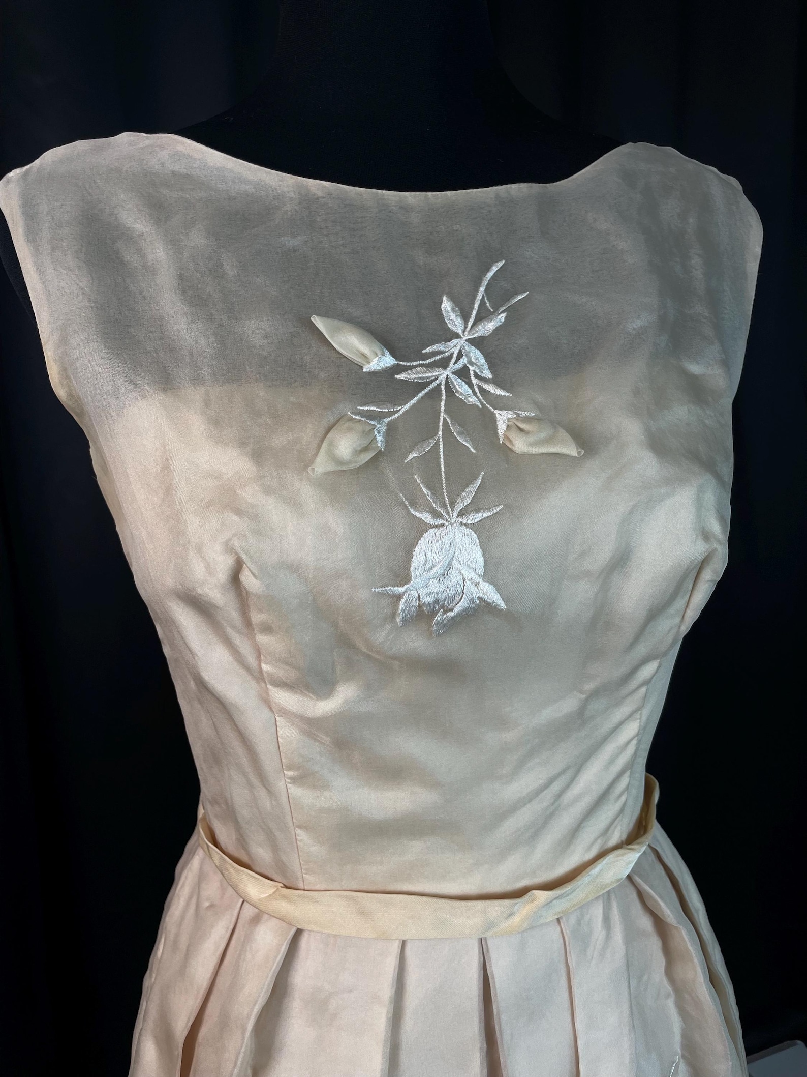 The RENEE Dress (XS): 1950s Cream Party Dress by Jane Andre - Etsy