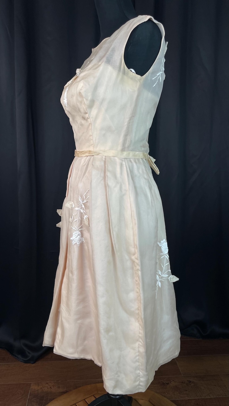 The RENEE Dress (XS): 1950s Cream Party Dress by Jane Andre - Etsy