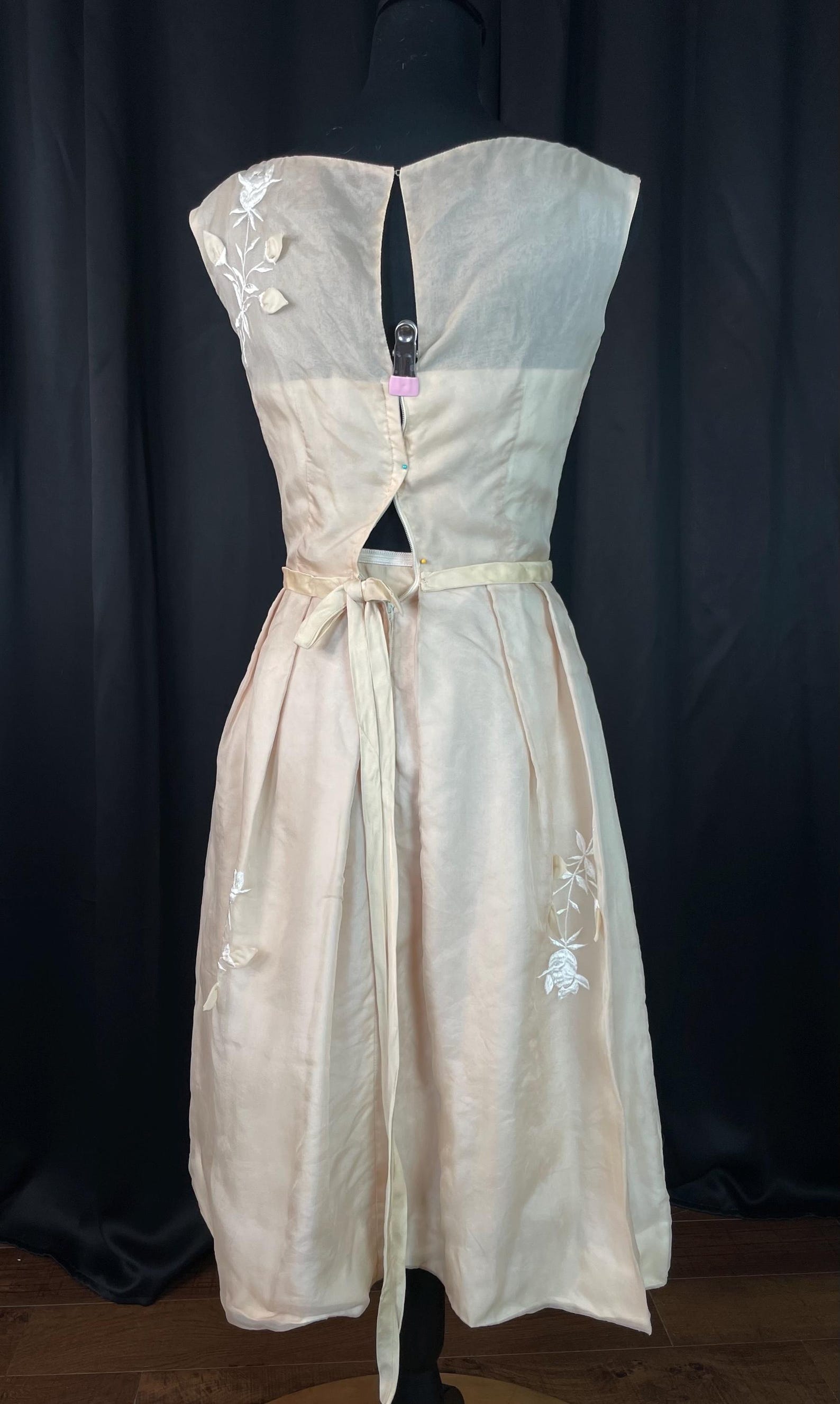 The RENEE Dress (XS): 1950s Cream Party Dress by Jane Andre - Etsy