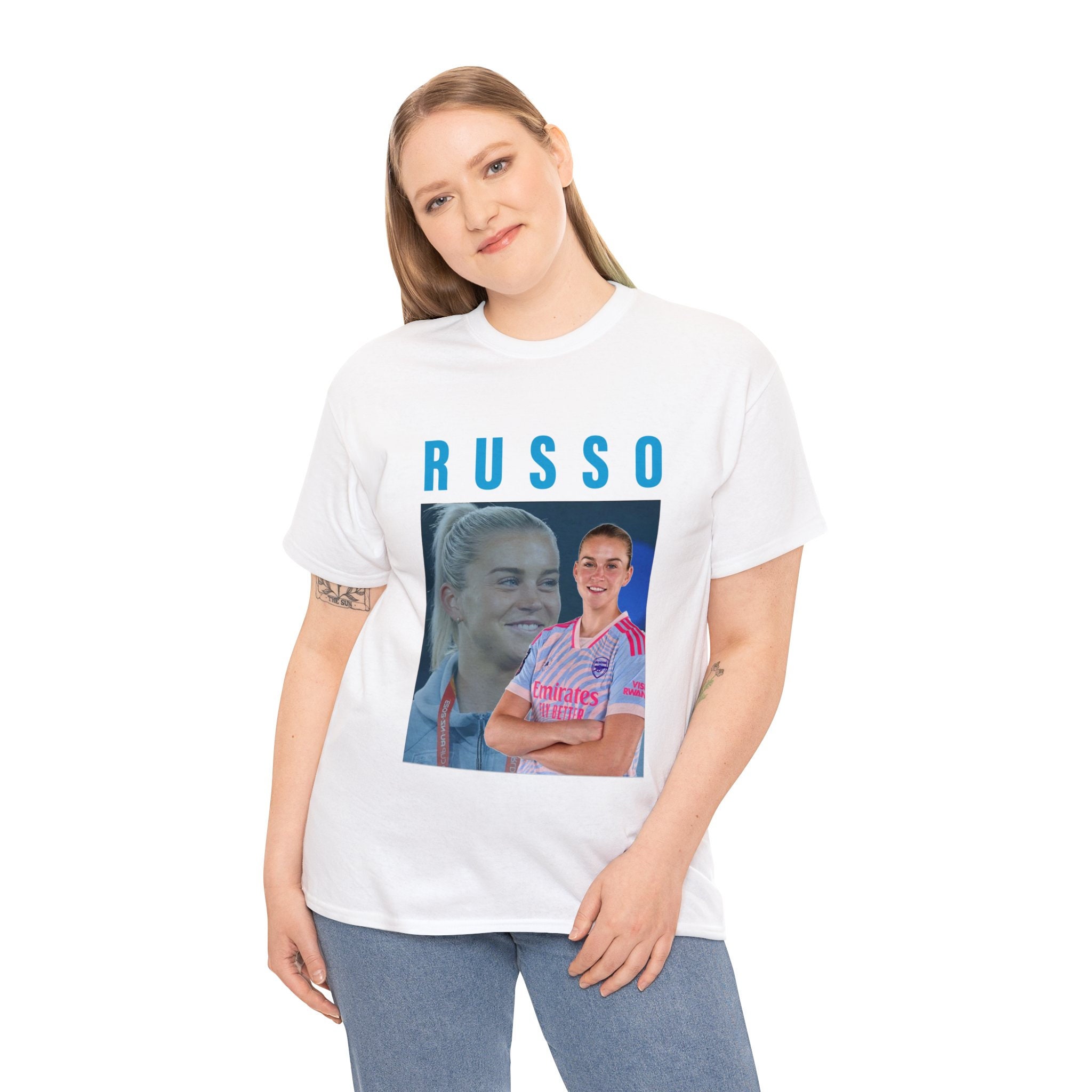 Alessia Russo T-shirt blue, LIONESS - Etsy