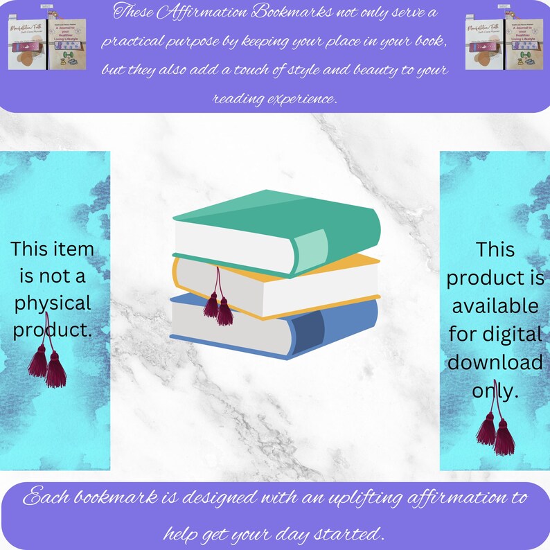 4-affirmation Bookmarks 4,you Will Never Lose Your Place in Your ...