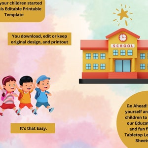 Editable Tabletop Learning Sheet Template No. 3. Take a Look ...