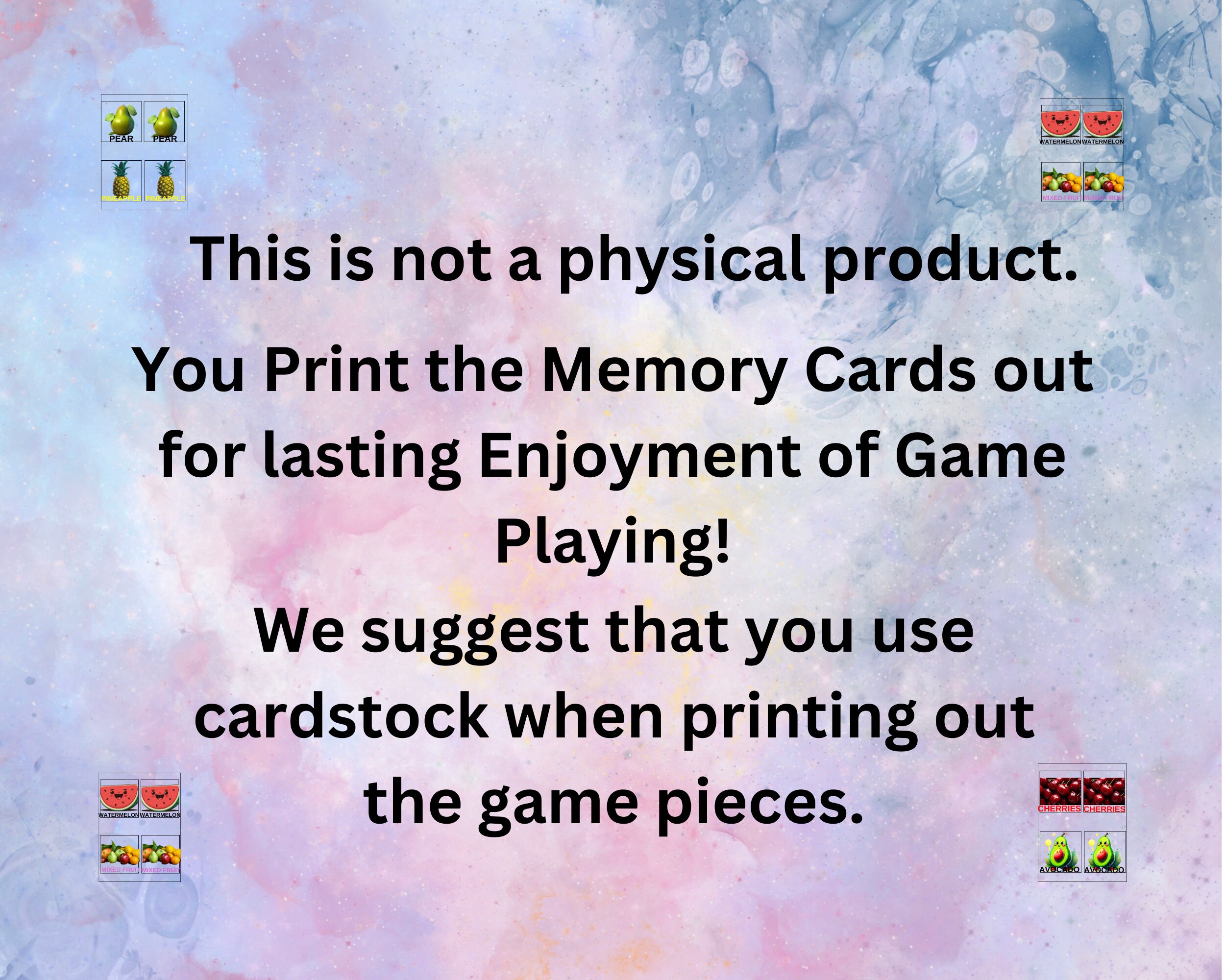 Memory Game Fruits and Vegetables Set 1. Countless Fun of Memorizing ...