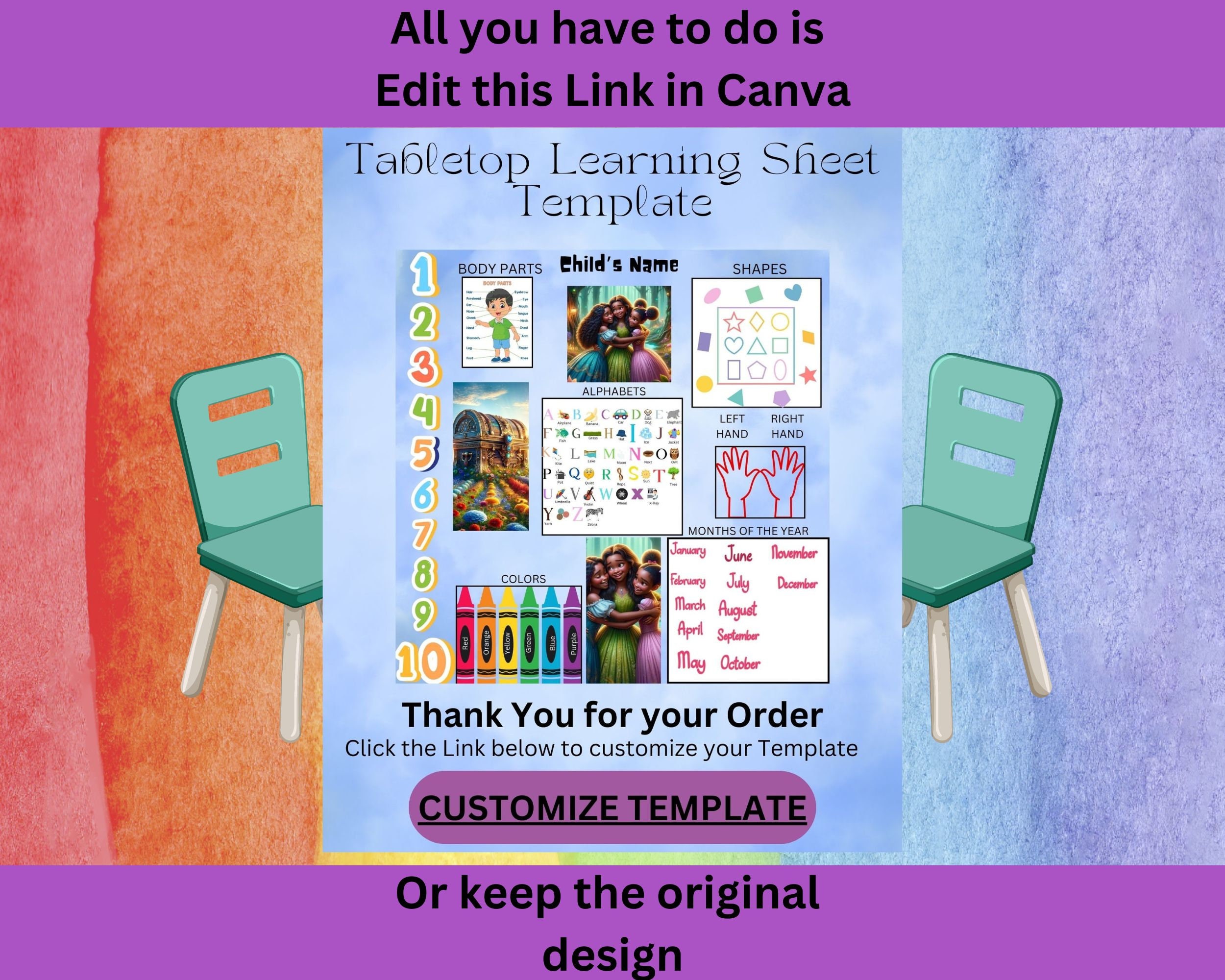 Editable Tabletop Learning Sheet Template No.2. Take a Look ...