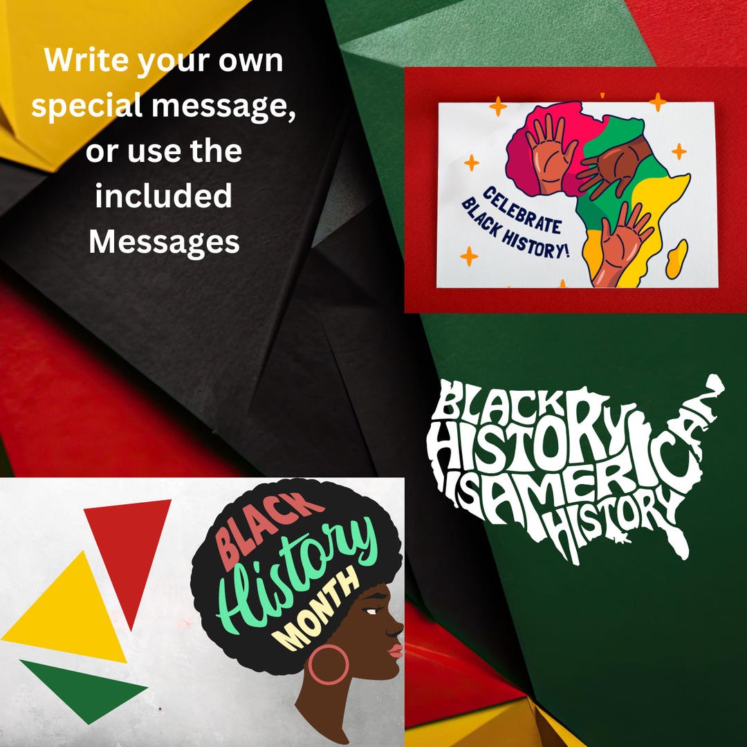 Black History Cards Set 1 and 2 Free Gifts. This is a Digital Download ...