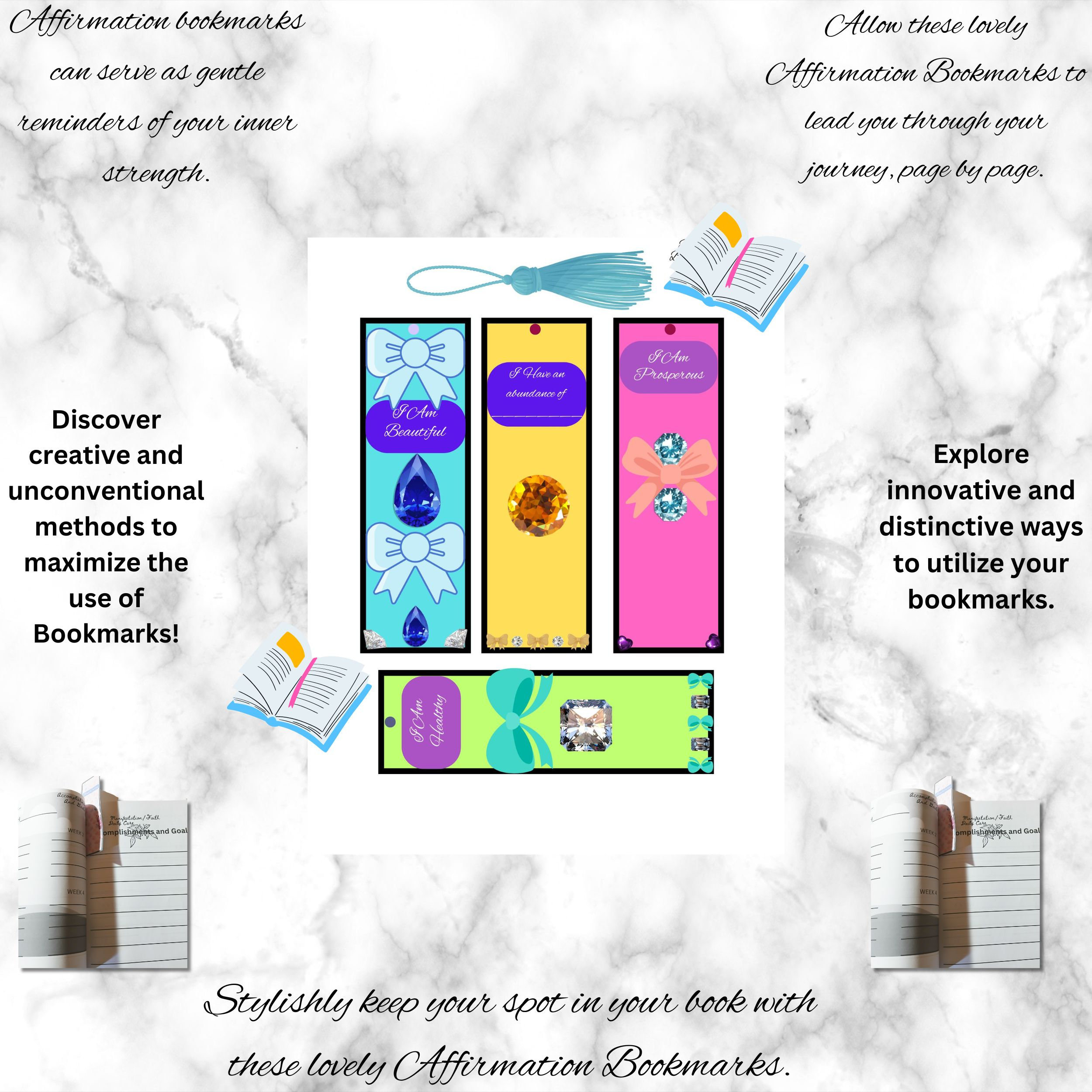 5-affirmation Bookmarks 5, so You Will Never Lose Your Place Again ...