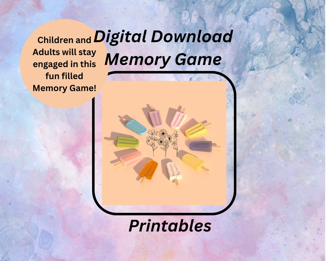 Memory Game Set 2 Random Pictures. Help Grow and Protect Your Brain! Neiceypartyfavorcreations ...