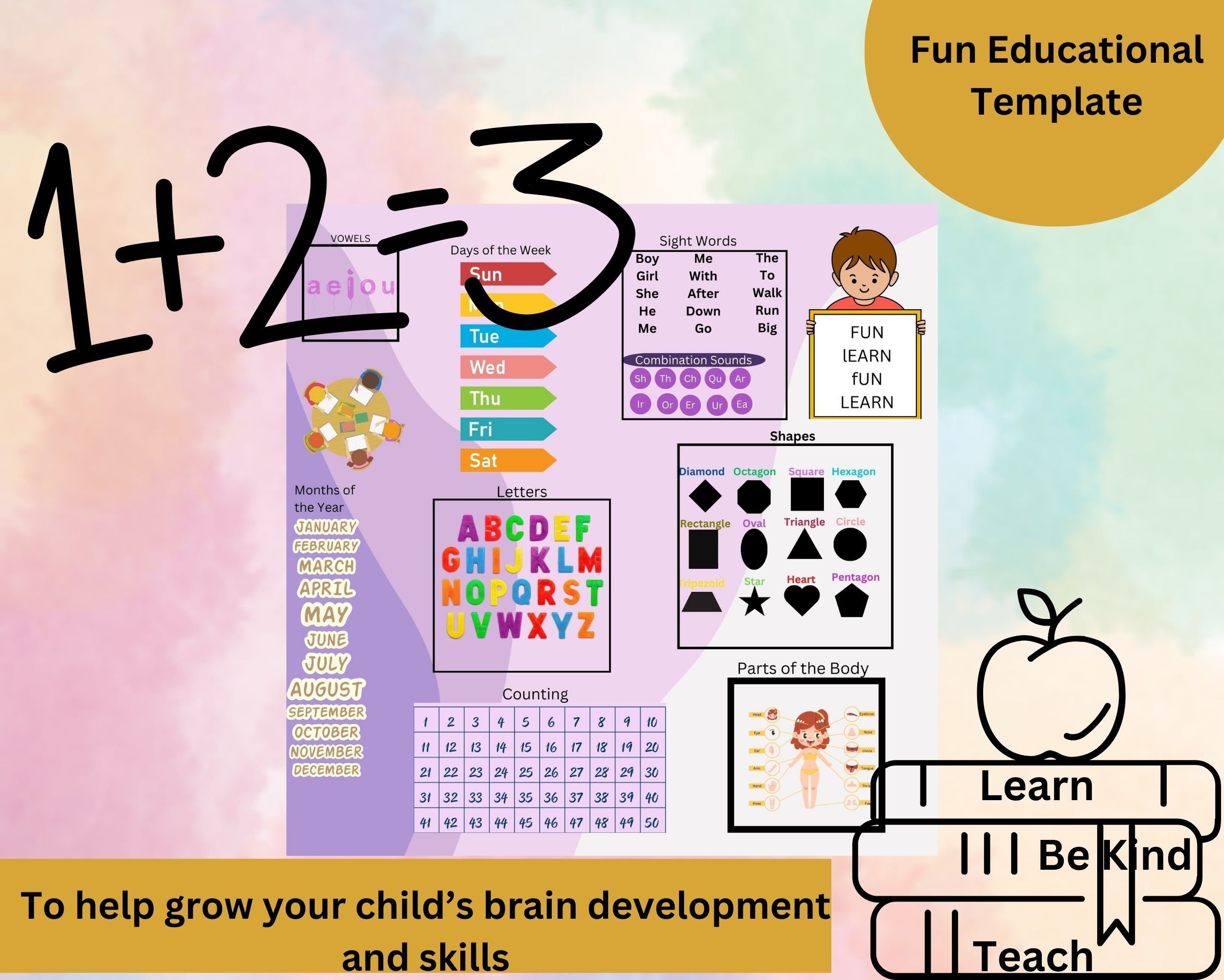 Editable Tabletop Learning Sheet Template No. 3. Take a Look ...