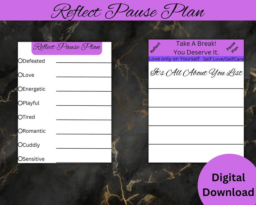 A 5-pack Printable Planner to Reflect on Life Challenges and Successes ...